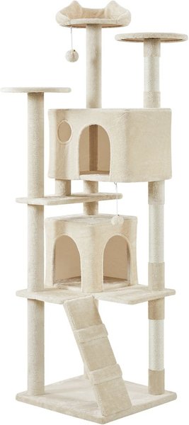 YAHEETECH Cat Scratching Tree, 80-in, Beige - Chewy.com