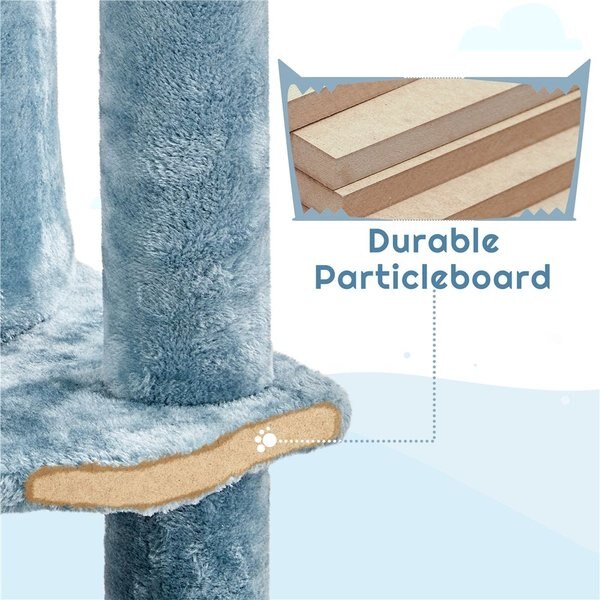 YAHEETECH Ocean-Themed Multi-Level Cat Tree, 72.5-in - Chewy.com