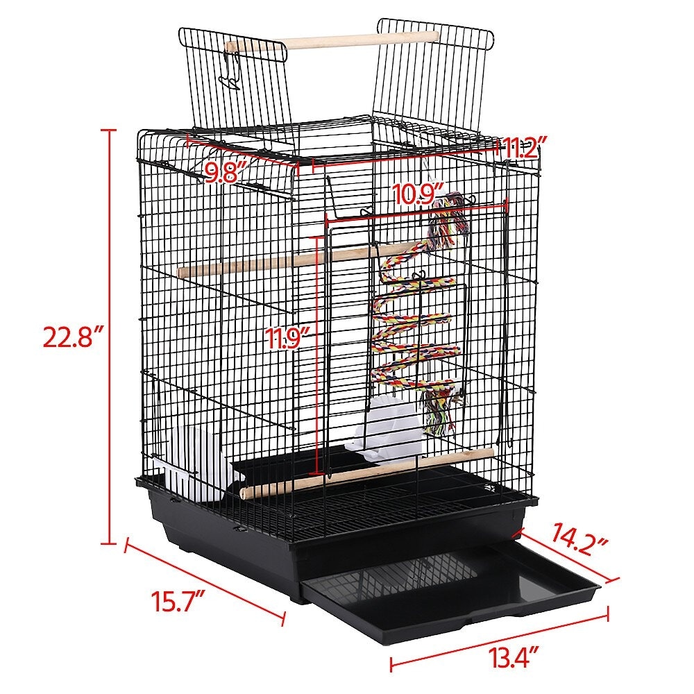 YAHEETECH Open Play Top Bird Cage - Chewy.com