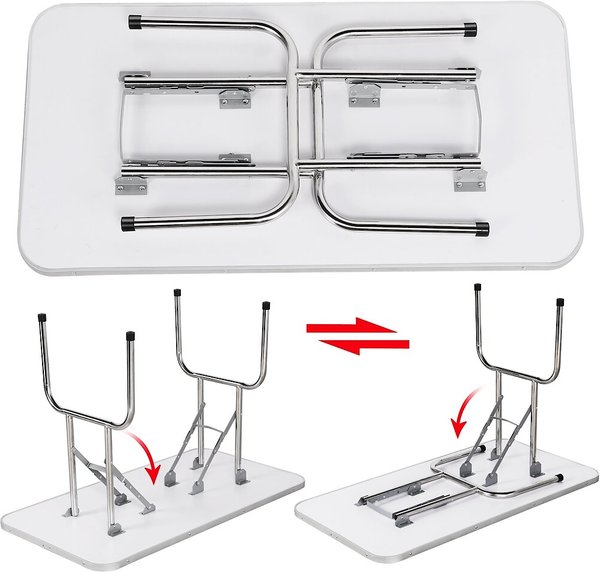 YAHEETECH Stainless Steel Dog & Cat Grooming Table, Black, 45-in ...