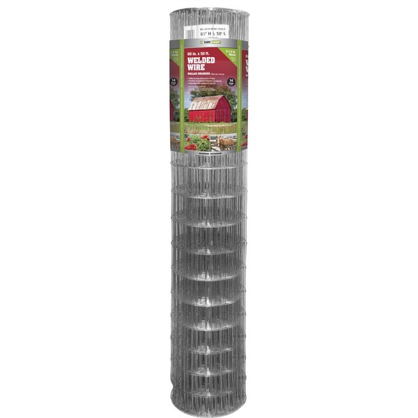 YARDGARD Welded Wire Vinyl 16-Gauge 2x4" Mesh Fence, Green, 48-in x 50 ...
