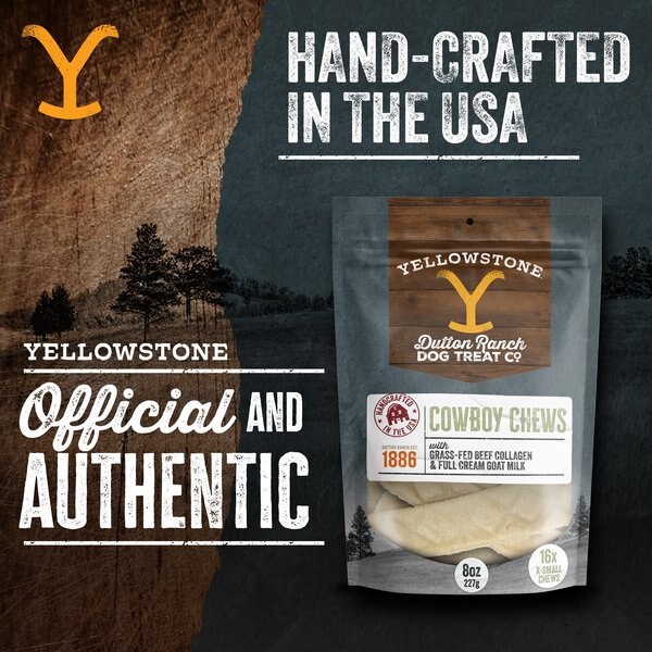 YELLOWSTONE DUTTON RANCH DOG TREAT CO. Cowboy Chews Long Lasting X ...