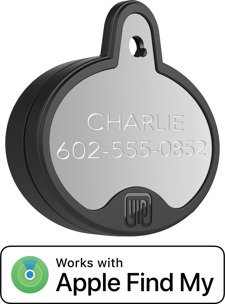 YIP Smart Tag ID & Tracker - Works with Apple Find My, Oval, Silver - Chewy.com