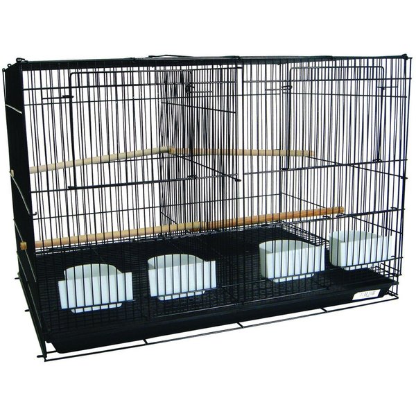 YML Bird Breeding Cage with Divider, Small, Black - Chewy.com