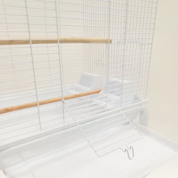 YML Shell Top Bird Cage with Perch, White - Chewy.com