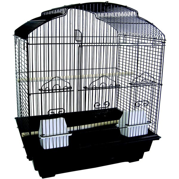 YML Tall Square Top Small Bird Cage, 18 x 14 x 34.5-in, Large, Black ...