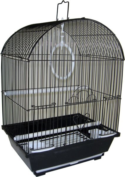 YML White Dome Top Parakeet Bird Cage, Medium, Black - Chewy.com
