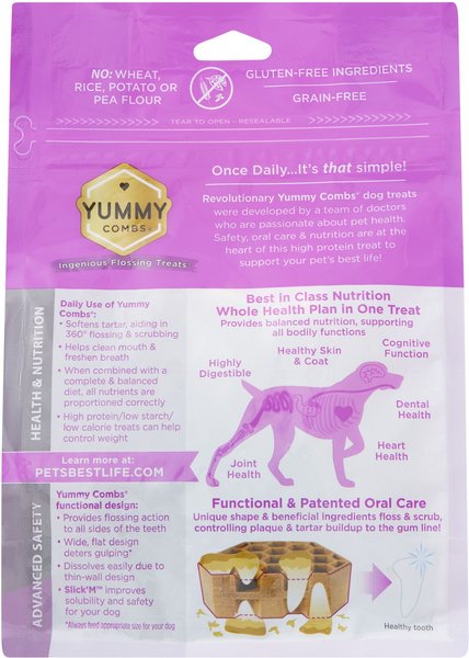 YUMMY COMBS Ingenious Oral Care Flossing Small Breed Grain-Free Adult ...