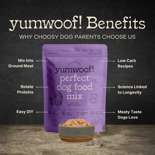 YUMWOOF NATURAL PET FOOD Perfect Dog Food Mix Non-GMO, Grain-Free Adult ...