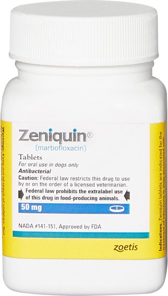 ZENIQUIN (marbofloxacin) Tablets for Dogs & Cats, 50-mg - Easy Refills ...
