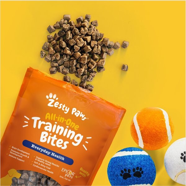 ZESTY PAWS All-in-One Bacon Flavored Soft & Chewy Training Bites ...