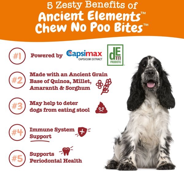 ZESTY PAWS Ancient Elements Chew No Poo Bison Flavored Soft Chews ...
