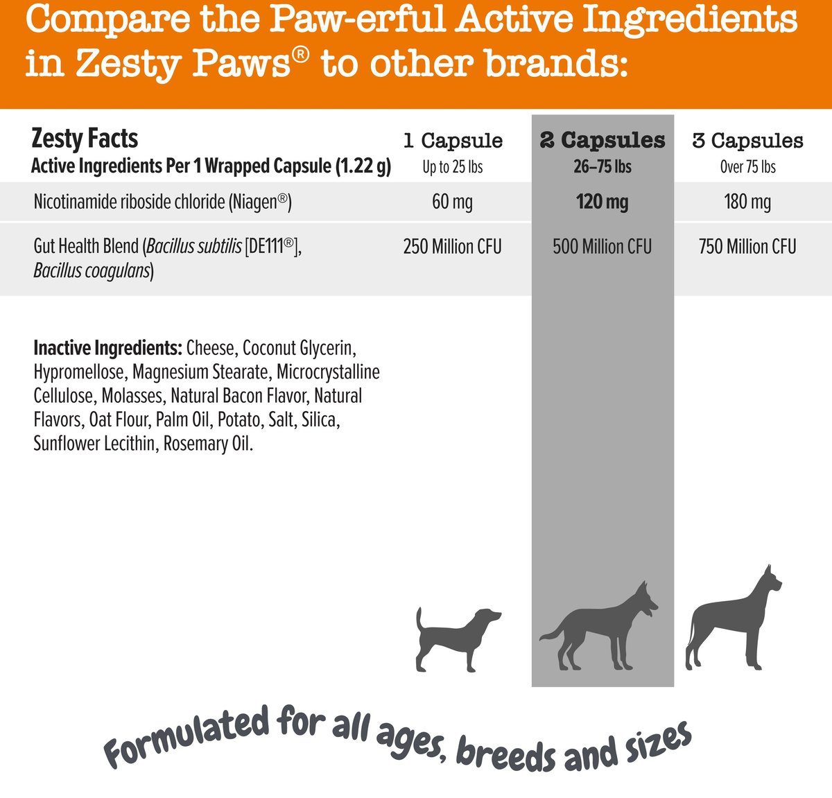 ZESTY PAWS Healthy Aging NAD+ Precursor Cellular Energy, Brain & Heart ...