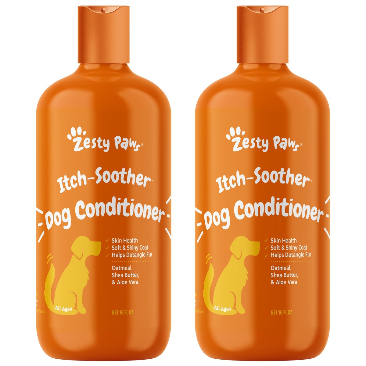 ZESTY PAWS Itch Soother Dog Conditioner with Oatmeal & Aloe Vera, for ...
