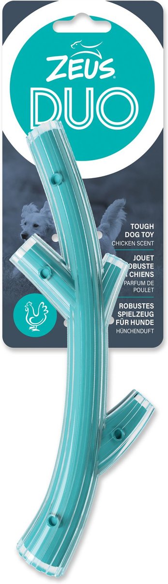 ZEUS Duo Stick Dog Toy, Turquoise, 9-in - Chewy.com