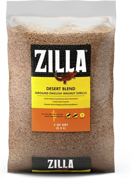 ZILLA Ground English Walnut Shell Reptile Bedding, 5-qt bag - Chewy.com