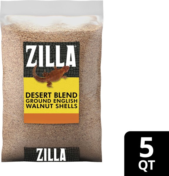 ZILLA Ground English Walnut Shell Reptile Bedding, 5-qt bag - Chewy.com
