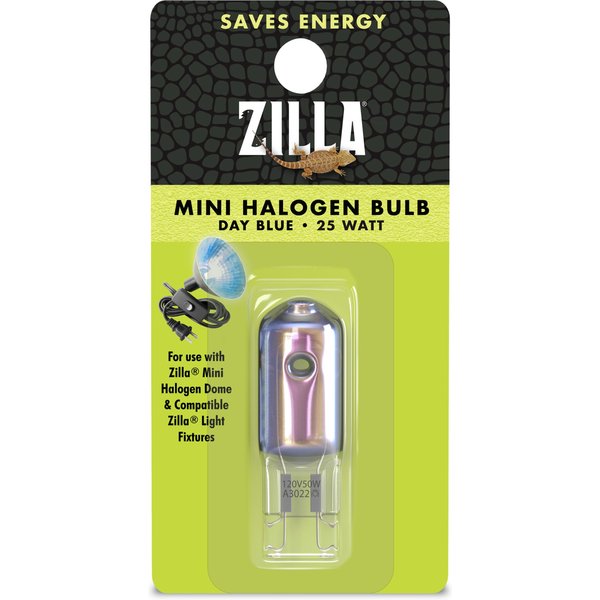 ZILLA Light & Heat Mini Halogen Bulb for Reptile Terrariums, Day Blue ...