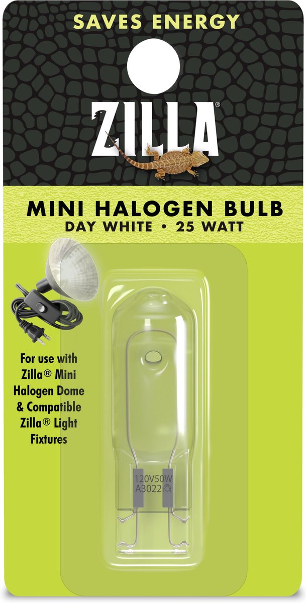 ZILLA Light & Heat Mini Halogen Bulb for Reptile Terrariums, Day White ...
