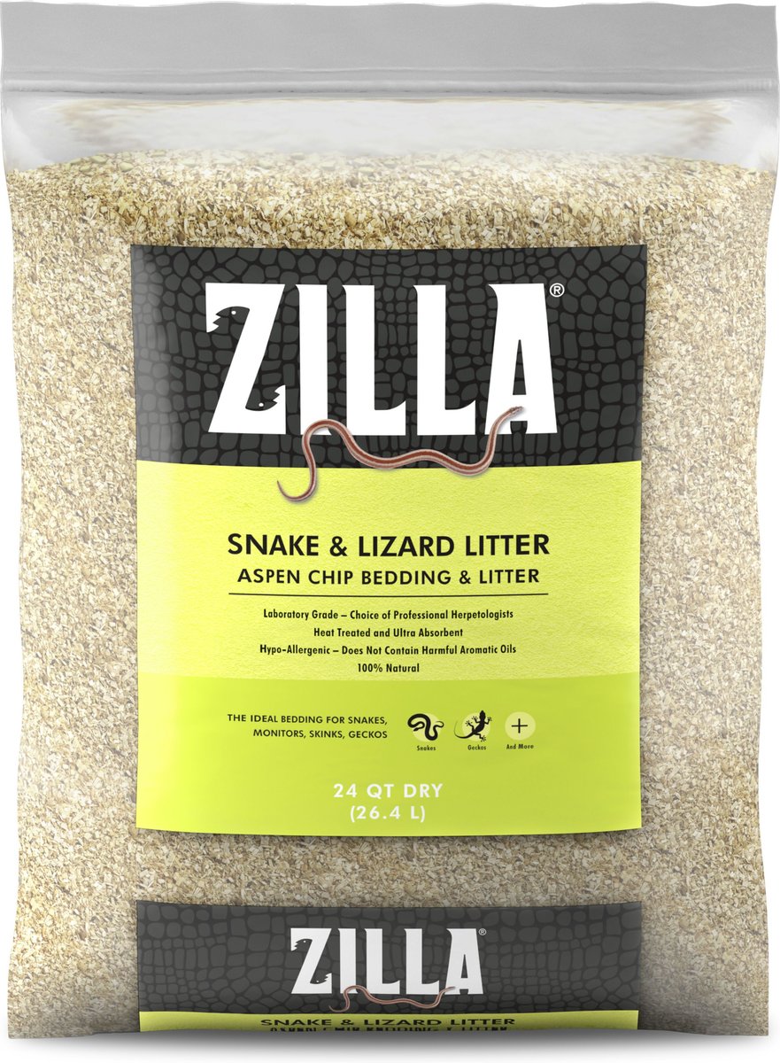 ZILLA Lizard Litter Aspen Chip Reptile Bedding, 24-qt bag - Chewy.com