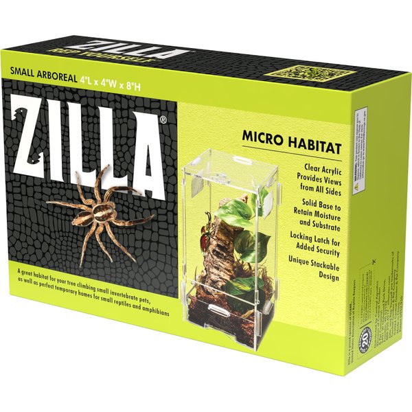 ZILLA Micro Habitat Terrariums with Locking Latch Arboreal, Small ...