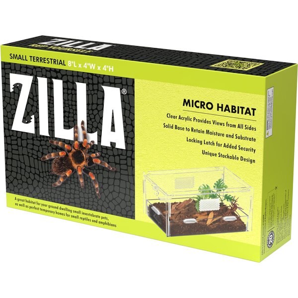ZILLA Micro Habitat Terrariums with Locking Latch Arboreal, Small ...