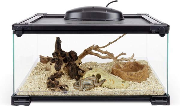 ZILLA QuickBuild Terrarium with Easy Clean Bedding Tray, Black, 20-in - Chewy.com