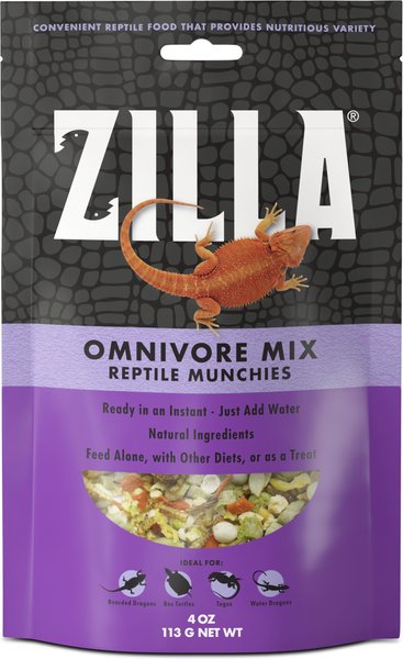 ZILLA Reptile Munchies Omnivore Mix Lizard Food, 4-oz bag - Chewy.com