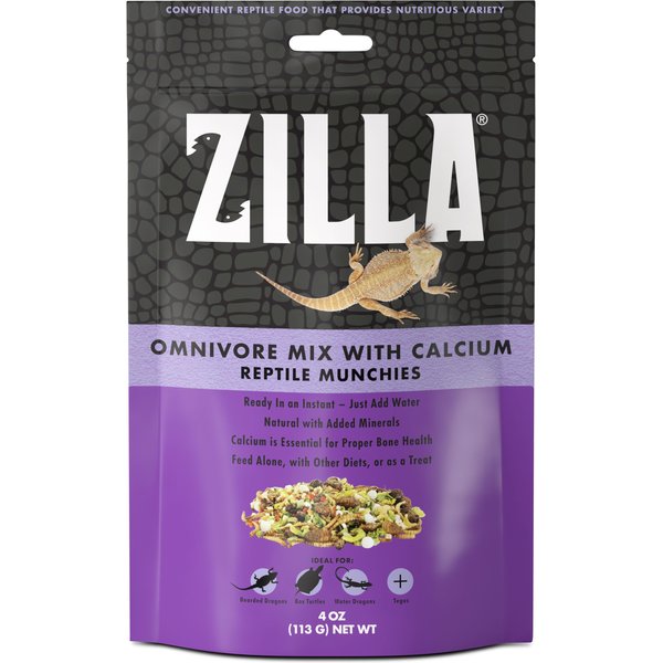 ZILLA Reptile Munchies Omnivore Mix Lizard Food, 4-oz bag - Chewy.com