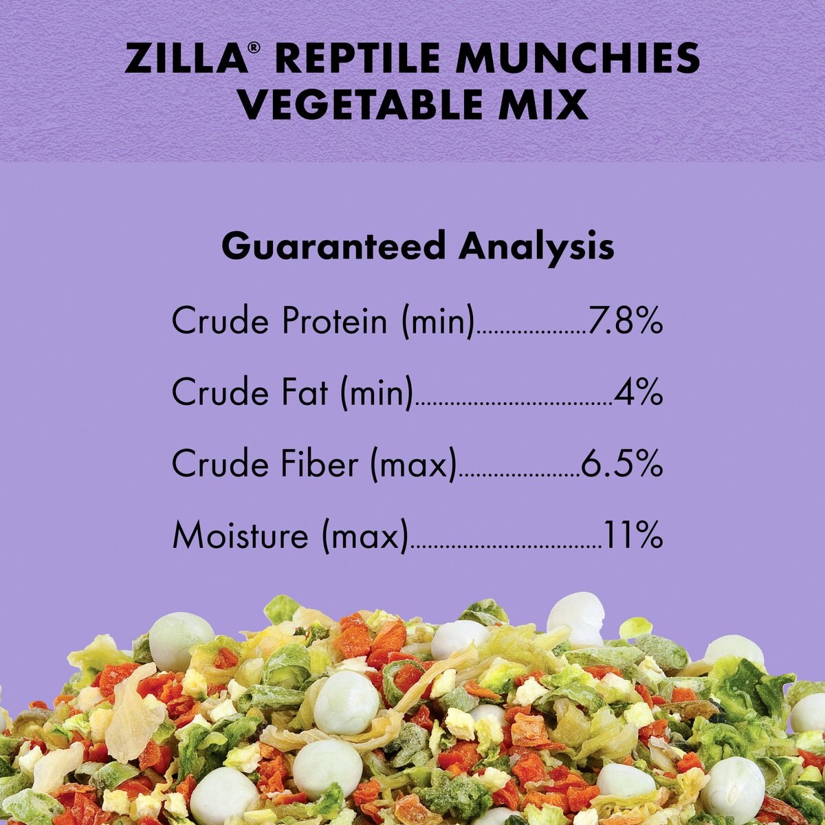 ZILLA Reptile Munchies Vegetable Mix Lizard Food, 4-oz bag - Chewy.com