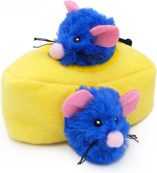 ZIPPYCLAWS Burrow Mice 'n Cheese Cat Plush Toy with Catnip - Chewy.com