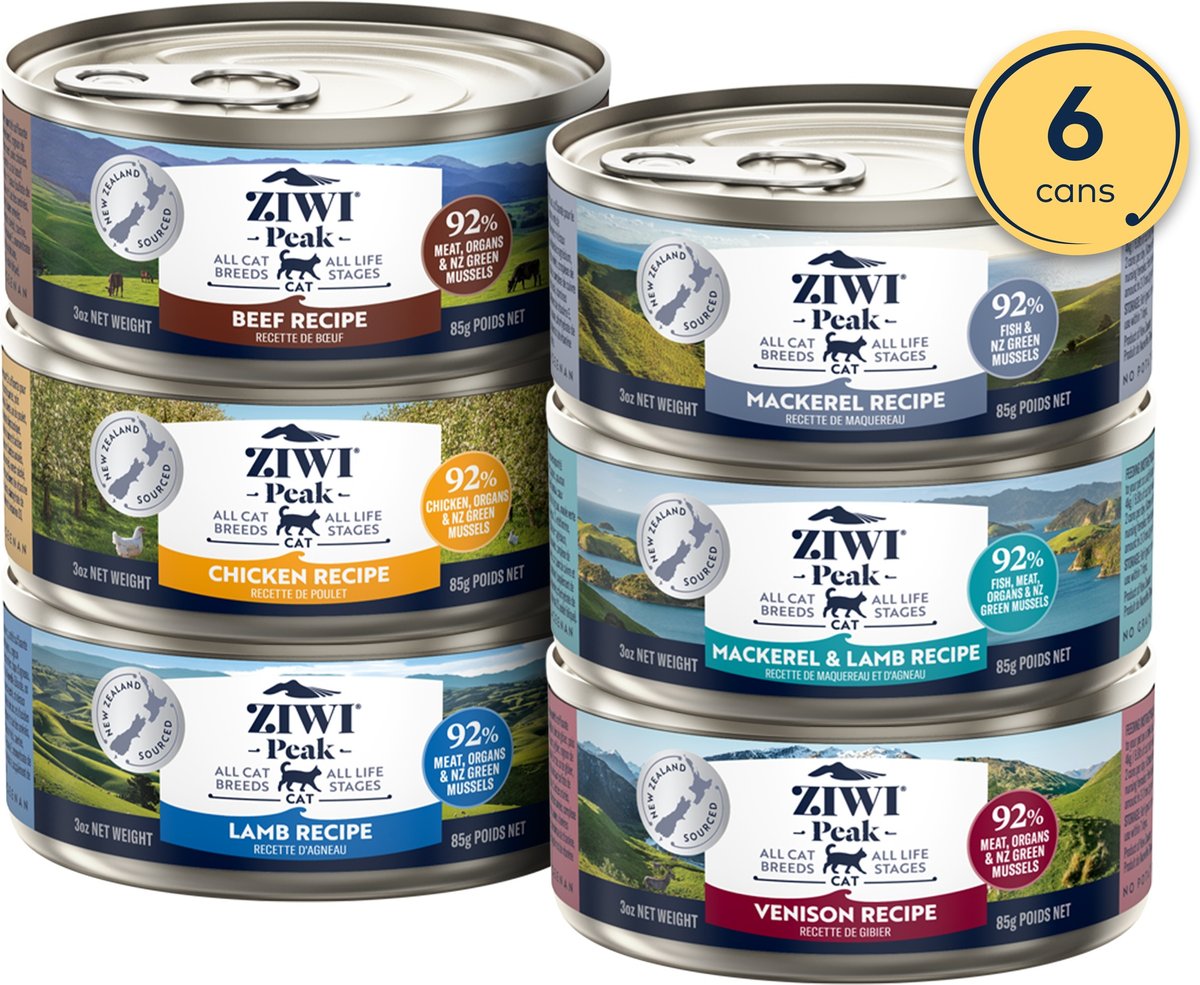 ZIWI Peak Beef, Chicken, Lamb, Mackerel & Lamb, Mackerel, Venison ...