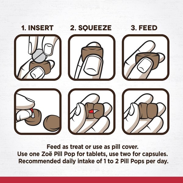 ZOE Pill Pop Grilled Beef with Ginger Dog Treats, 3.5-oz bag - Chewy.com