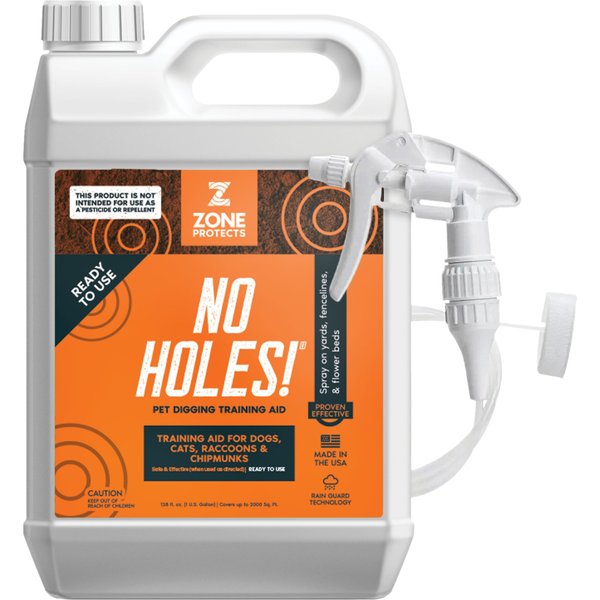 ZONE PROTECTS No Holes! Dog Digging Prevention Spray, 1-gal bottle ...