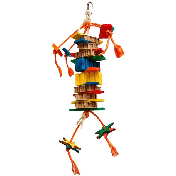 ZOO-MAX Hardwood Ladder Bird Toy, Multicolor - Chewy.com