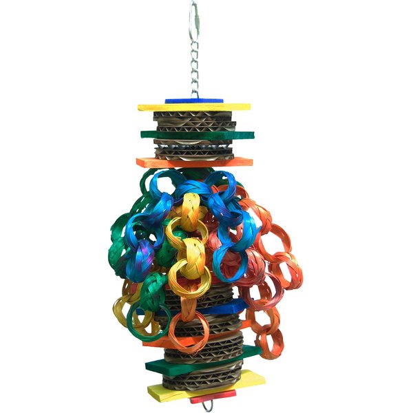 SUPER BIRD CREATIONS Rainbow Aglets Preening Bird Toy, Large - Chewy.com