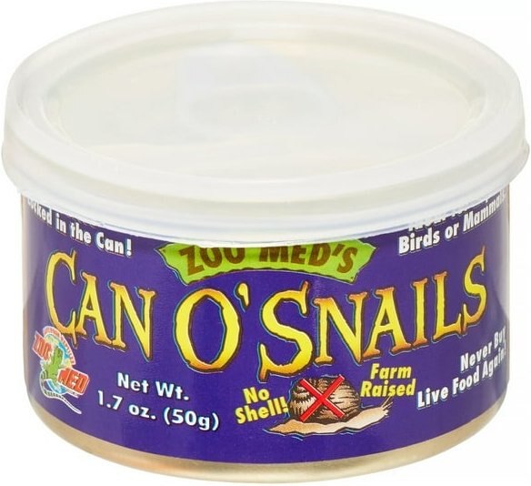 ZOO MED Can O' Snails Reptile, Bird & Mammal Food, 1.7-oz can - Chewy.com
