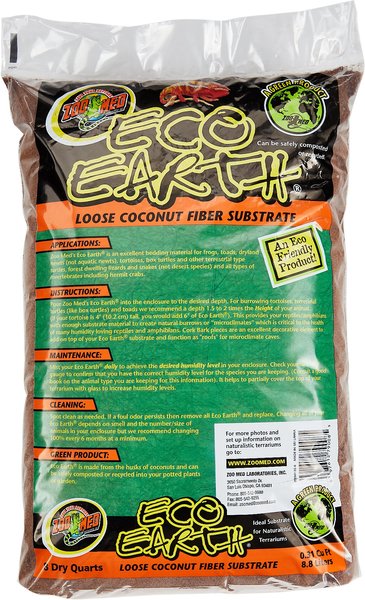 Zoo Med Eco Earth Loose Coconut Fiber Reptile Substrate | Chewy (Free ...