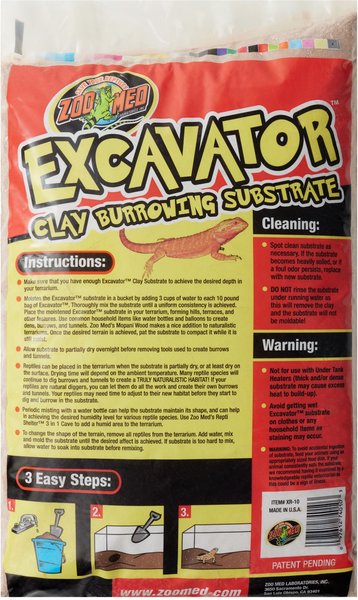 ZOO MED Excavator Clay Burrowing Reptile Substrate, 10-lb bag - Chewy.com