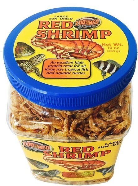 ZOO MED Large Sun-Dried Red Shrimp Turtle Treats, 10-oz jar - Chewy.com