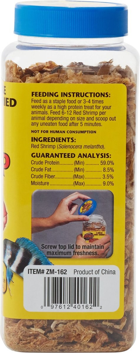 ZOO MED Large Sun-Dried Red Shrimp Turtle Treats, 5-oz jar - Chewy.com