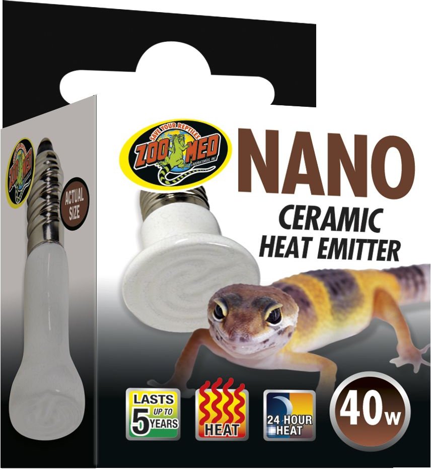 ZOO MED Nano Ceramic Heat Emitter Reptile Heater, Silver, 40W - Chewy.com