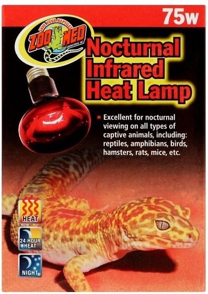 ZOO MED Nocturnal Infrared Reptile Heat Lamp, 75-Watt - Chewy.com