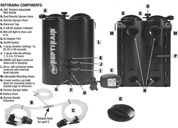 ZOO MED ReptiRain Automatic Misting Machine - Chewy.com