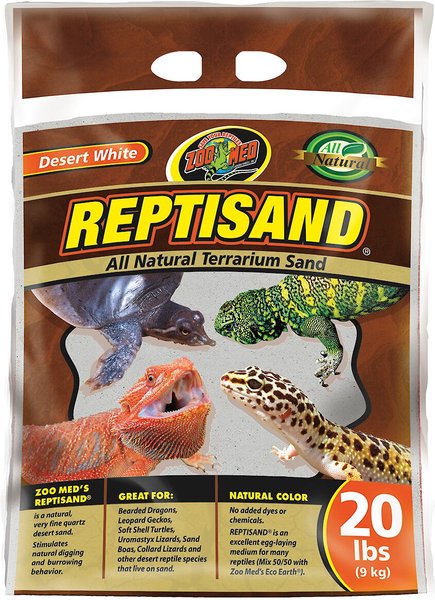 ZOO MED ReptiSand Reptile Sand, Desert White, 20-lb bag - Chewy.com