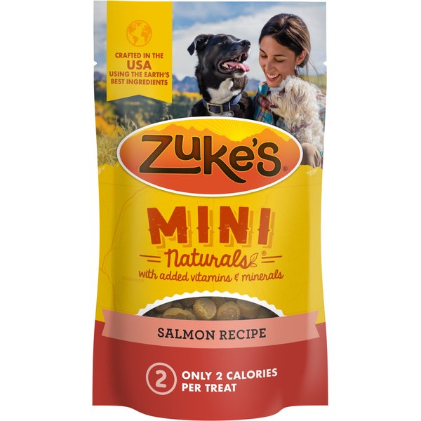 ZUKE'S Mini Naturals Salmon Recipe Training Dog Treats, 3-oz pouch ...