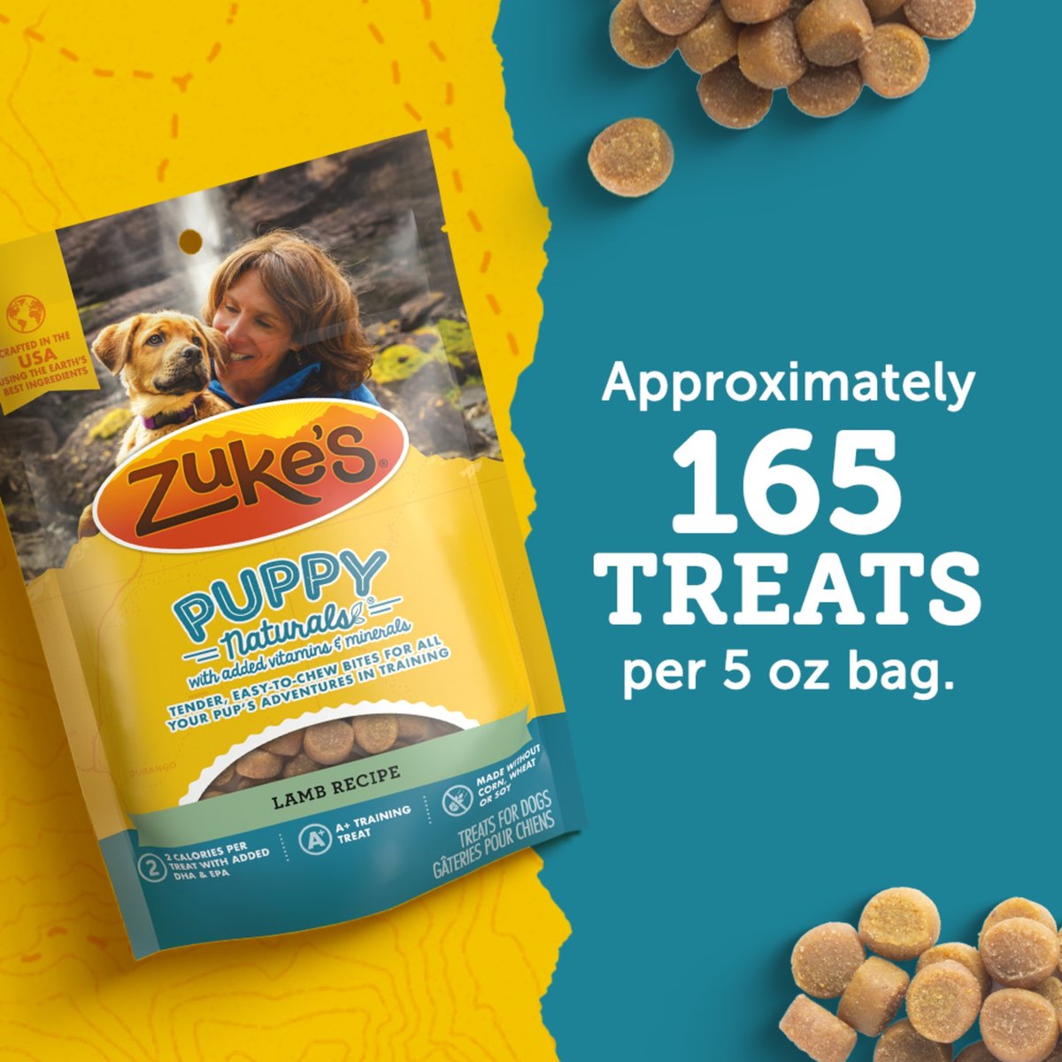 ZUKE'S Puppy Naturals Lamb Recipe Soft & Chewy Training Dog Treats, 3 ...