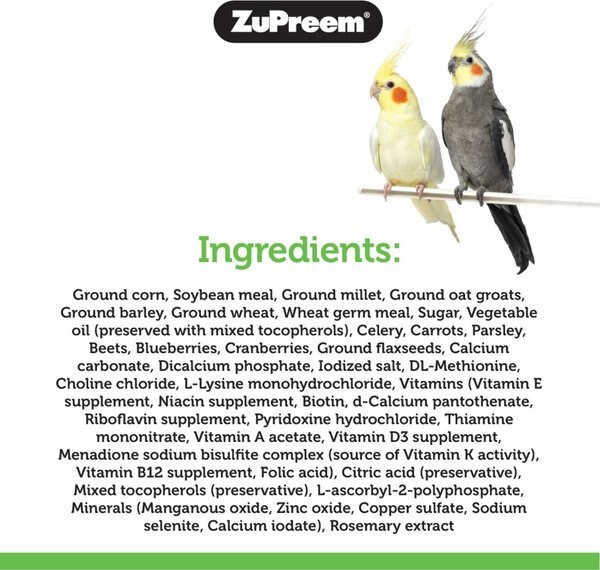 ZUPREEM Natural Smart Pellets Bird Food, 10-lb bag - Chewy.com