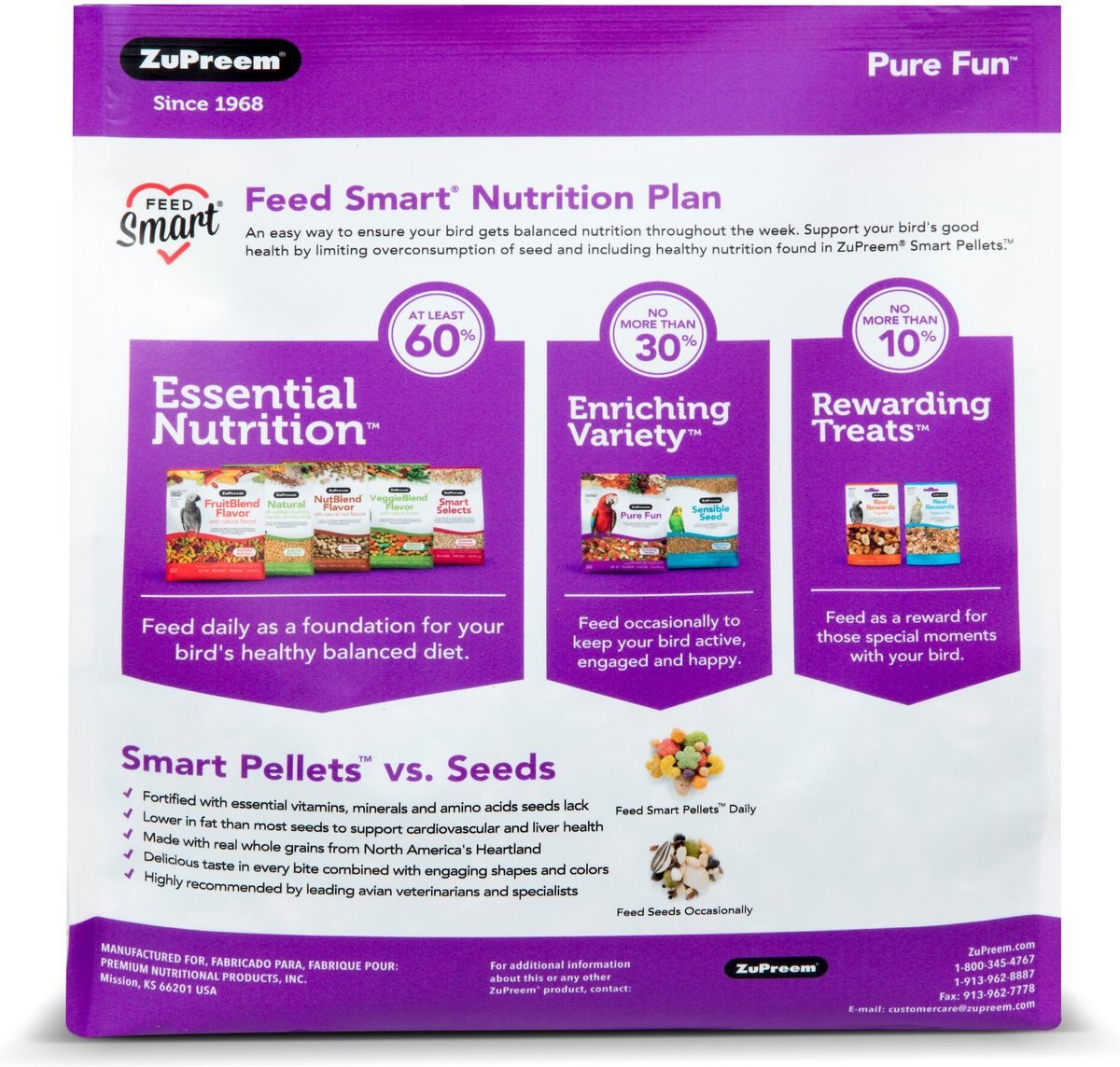 ZUPREEM Pure Fun Medium Bird Food, 2-lb bag - Chewy.com