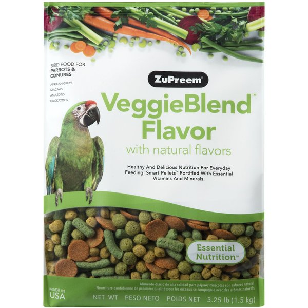 ZUPREEM VeggieBlend Flavor with Natural Flavor, Daily Parrot & Conure ...